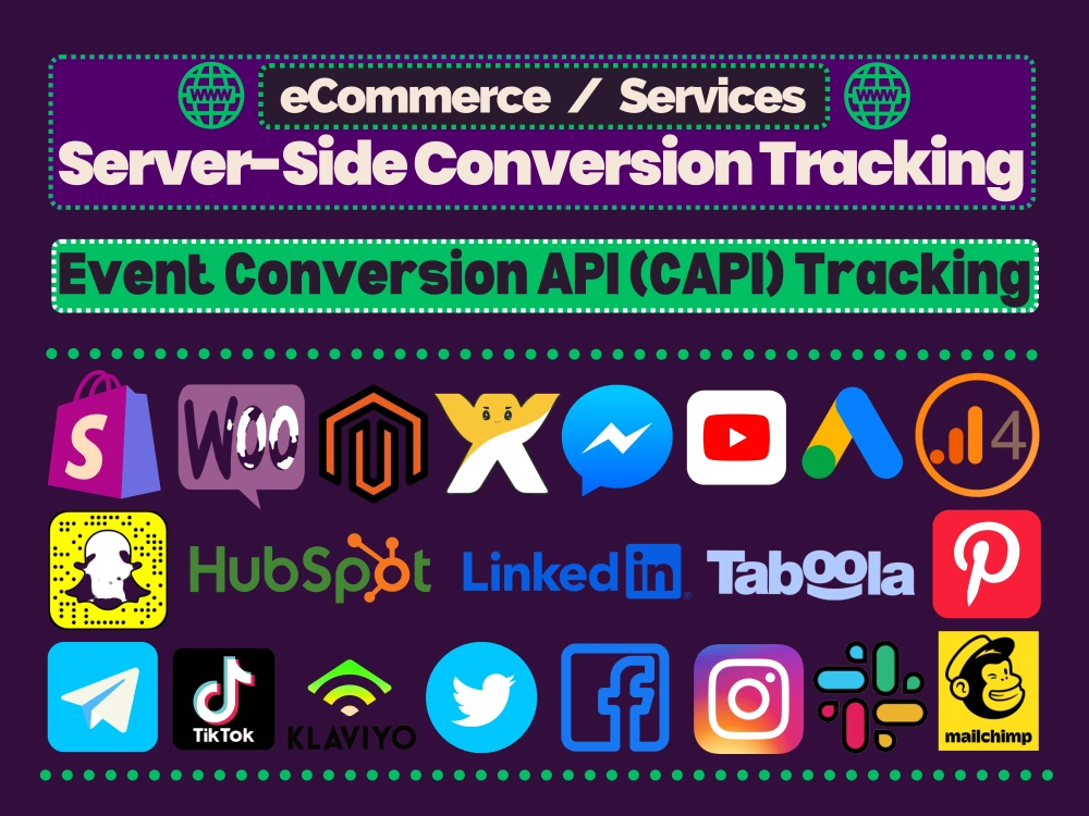 Server side conversion tracking (CAPI) for all 3rd-party, eCommerce ...