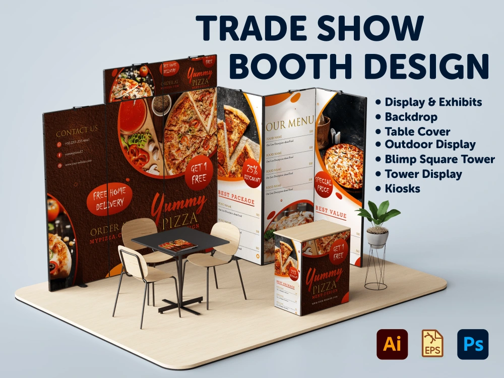 Trade Show Booth and Backdrop Design for your Exhibition | Upwork
