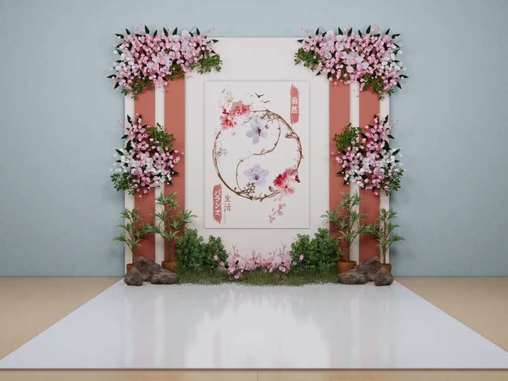 Make 3d backdrop render ilustration for wedding or event | Upwork