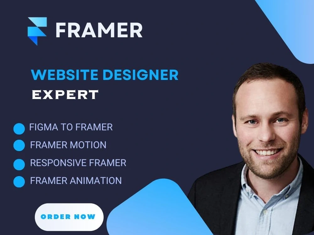 A responsive website on Framer, Framer motion and Figma to Framer | Upwork