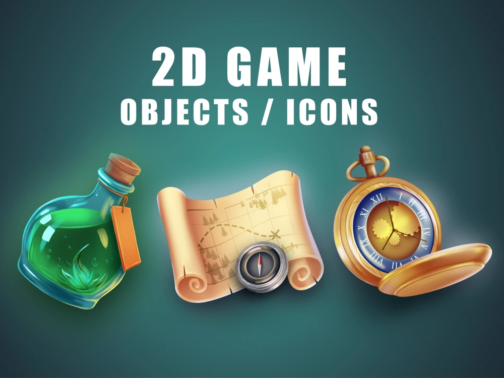2d game objects, icons, props, or assets | Upwork