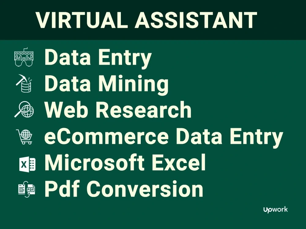 Data Entry, Web Research, Typing, Copy Paste & Virtual Assistant | Upwork