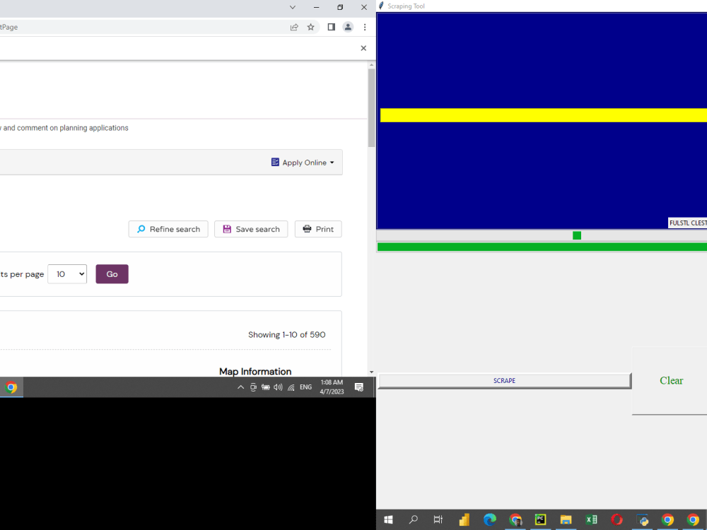 Scraper app with GUI in executable format | Upwork