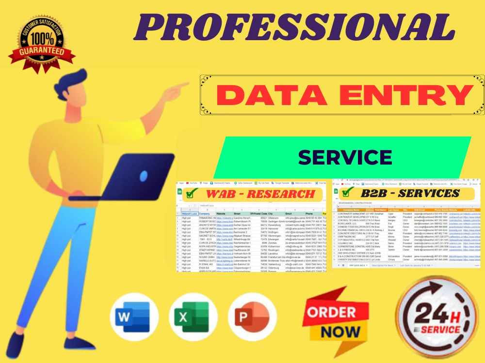 Data entry, copy paste, web scraping, web research, and finding email | Upwork