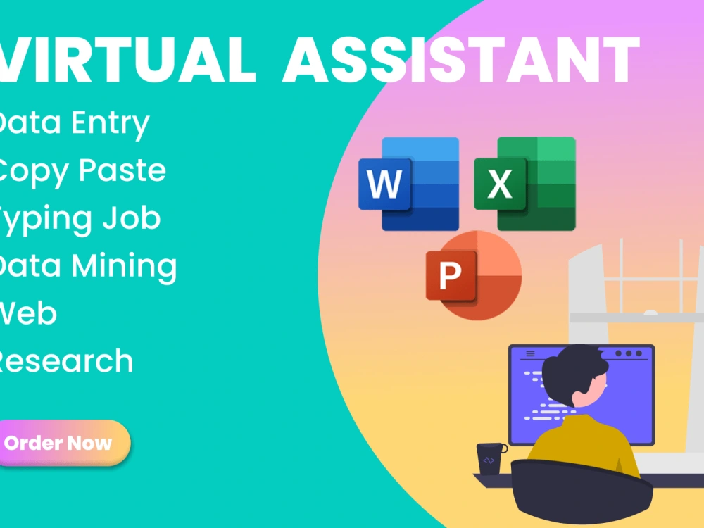 Virtual assistant for data entry, web research, typing and copy paste | Upwork