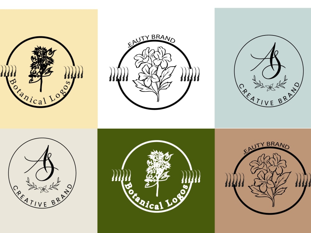 Botanical hand drawn logo design | Upwork