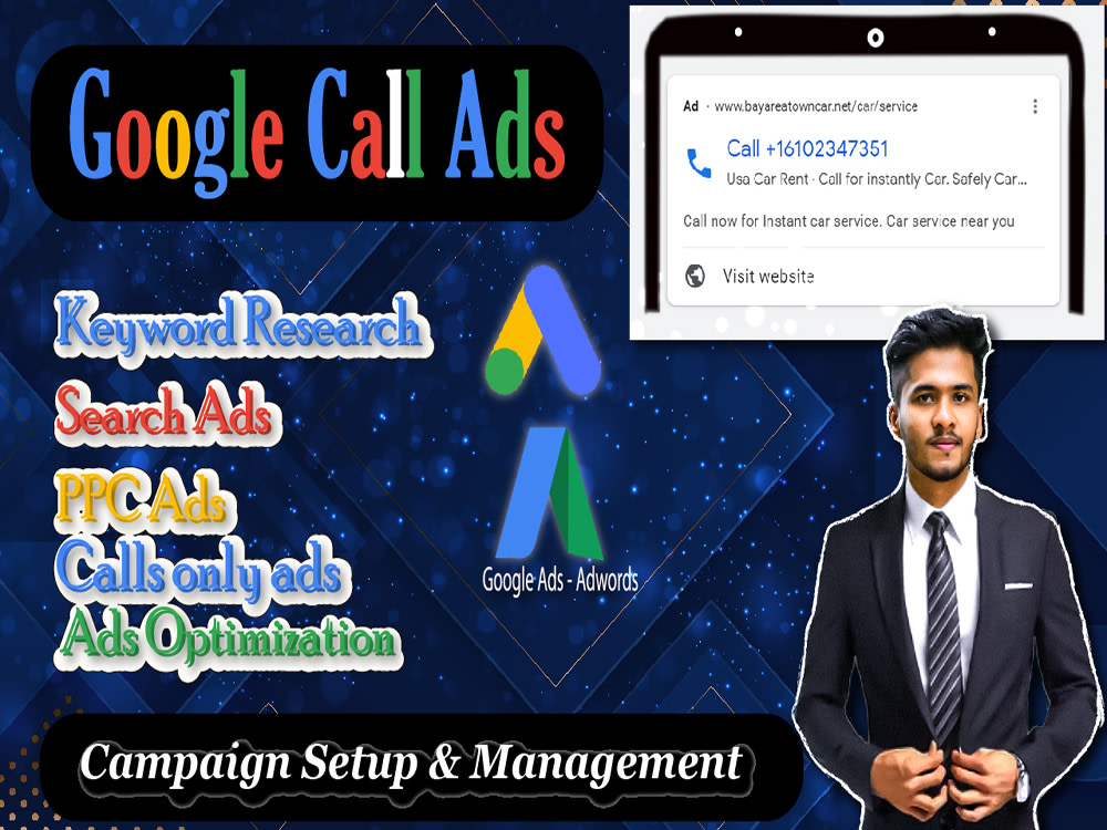 Setup Google call only ads, PPC ad, google phone call ads for local ...