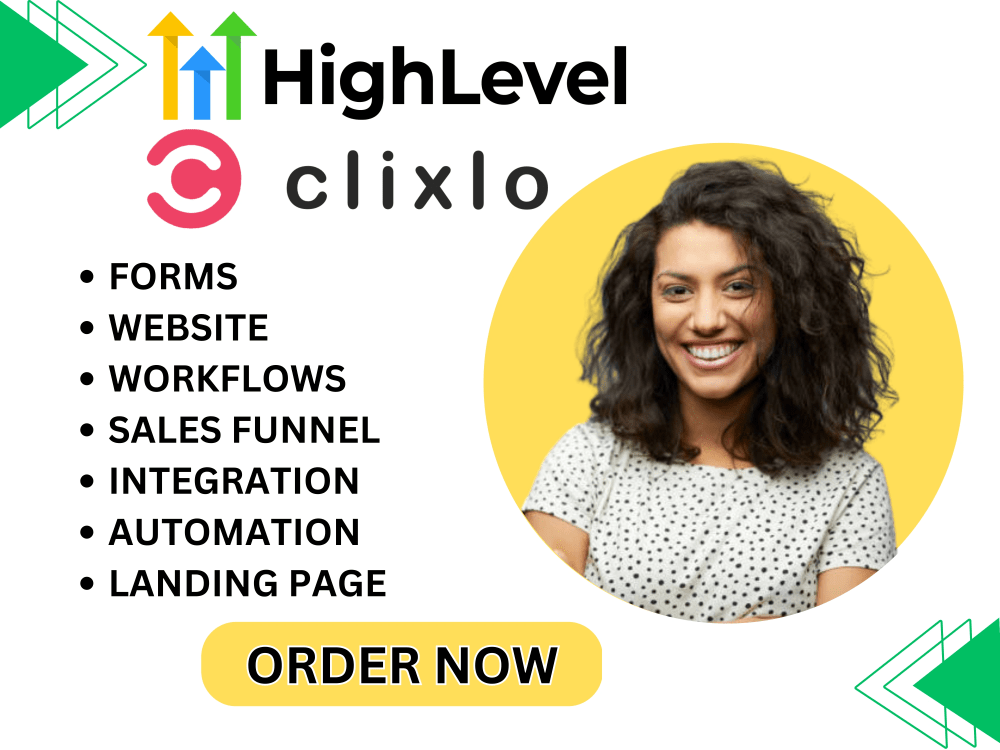 Get go high level landing page gohighlevel automation and Clixio | Upwork