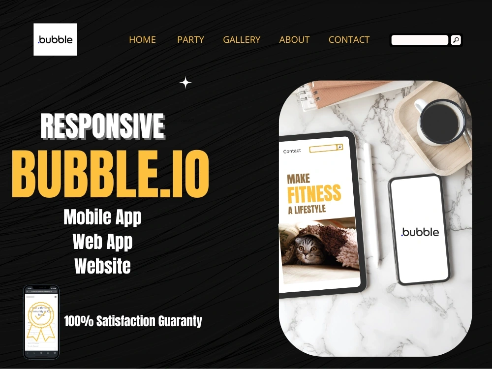 A Responsive bubble.io app| Bubble website| Bubble Web or mobile app | Upwork