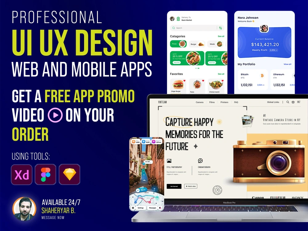 Modern UI UX design for website and mobile app | Upwork