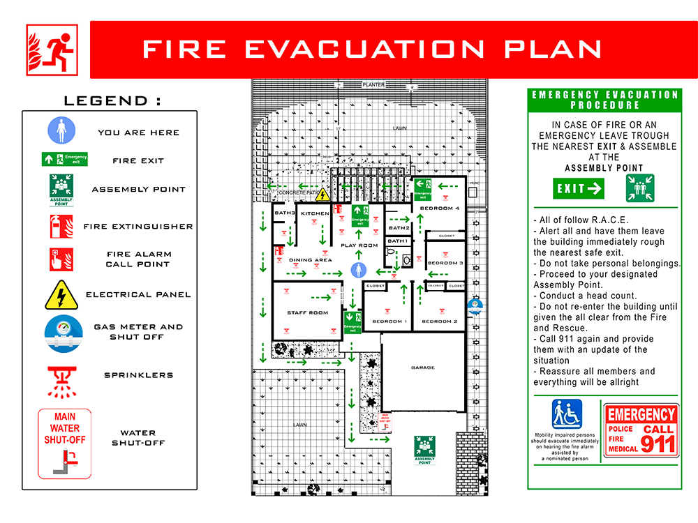 Your perfect Fire emergency evacuation plan drawings | Upwork