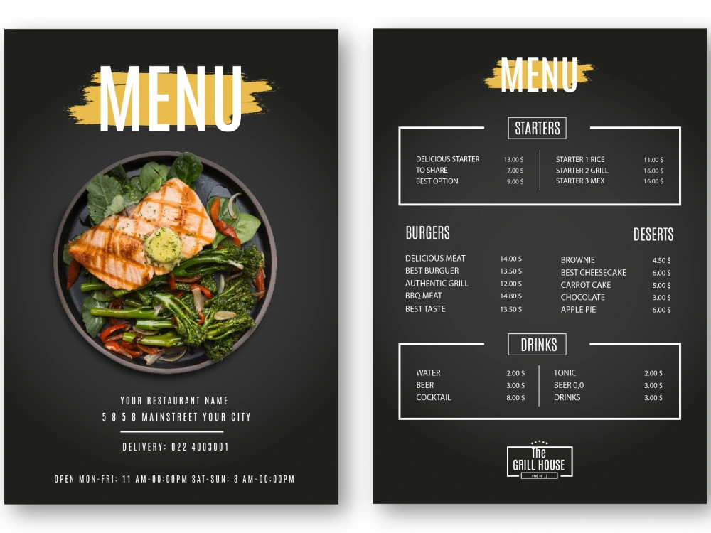 Menu Designs for your Restaurants, Bars and Pubs | Upwork