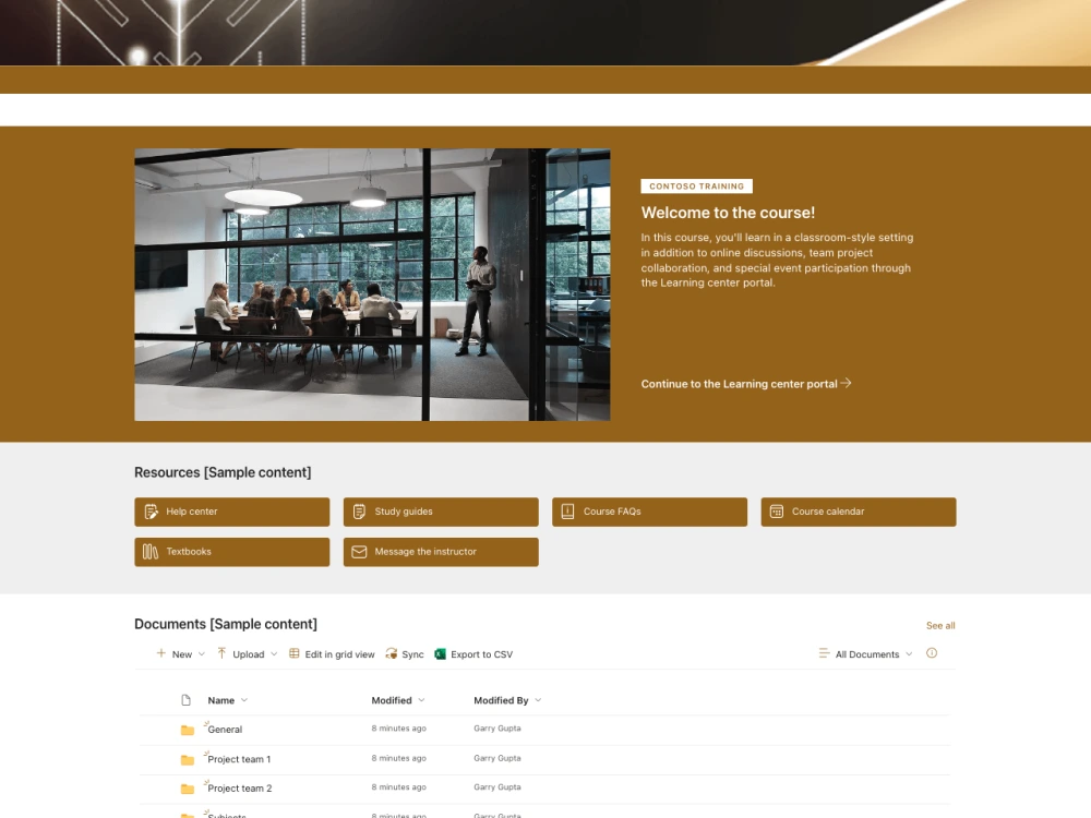 Spontaneous Learning Management built on SharePoint for the ...