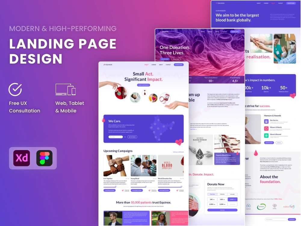 A unique, high-converting landing page design. | Upwork