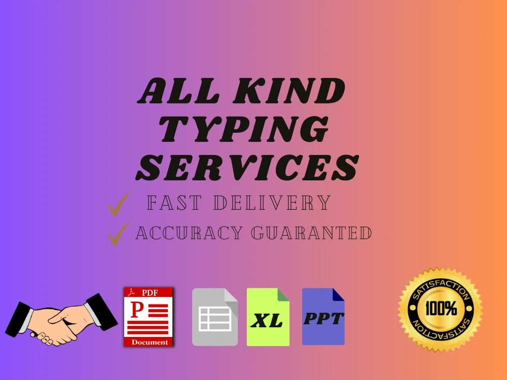 Fast Typing job, Copy Typing, Images to Word and PDF Conversion | Upwork