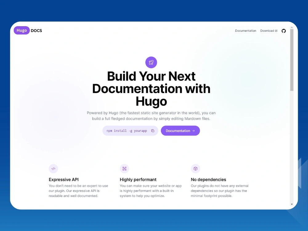 A Hugo documentation website | Upwork