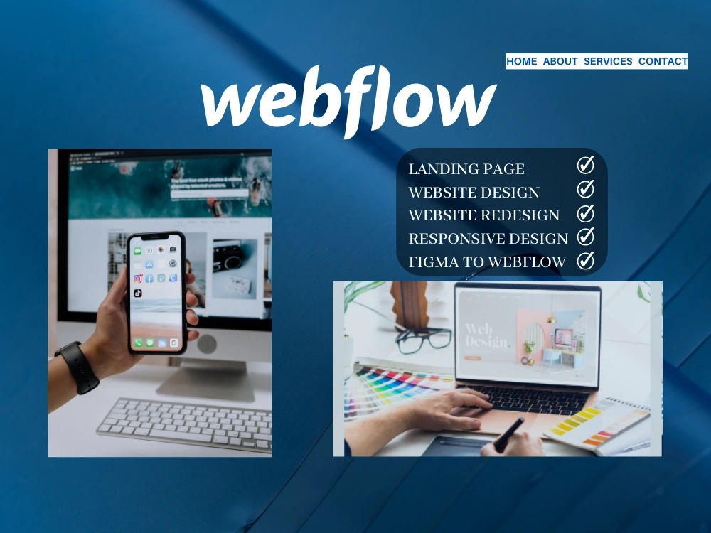 Responsive webflow website and landing page design, figma to webflow expert | Upwork