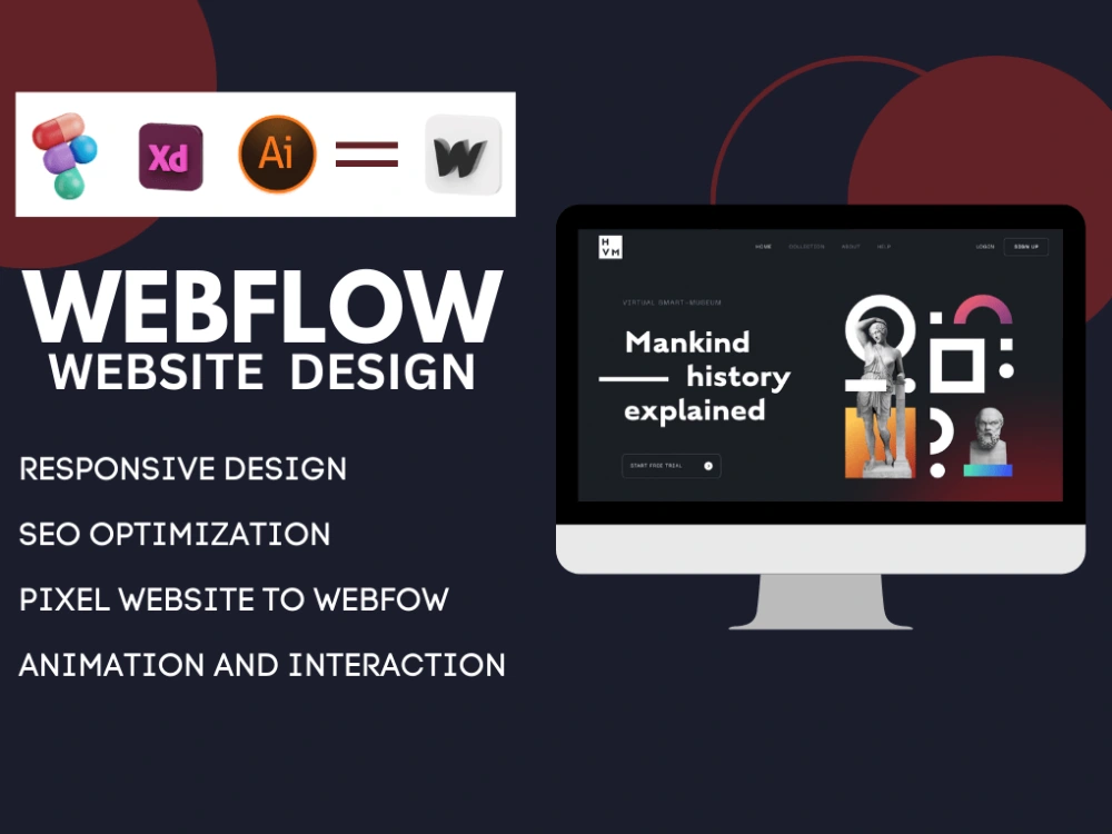 A responsive Webflow website design Figma to Webflow Website Redesign | Upwork
