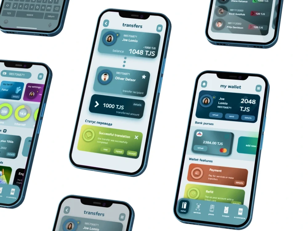 A modern mobile ui/ux design in Figma adaptive for ios and android ...