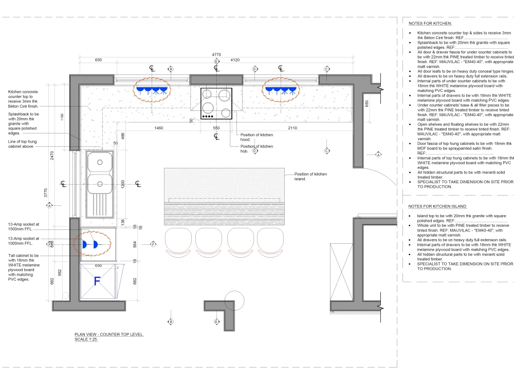 Technical drawings for your Kitchen project | Upwork