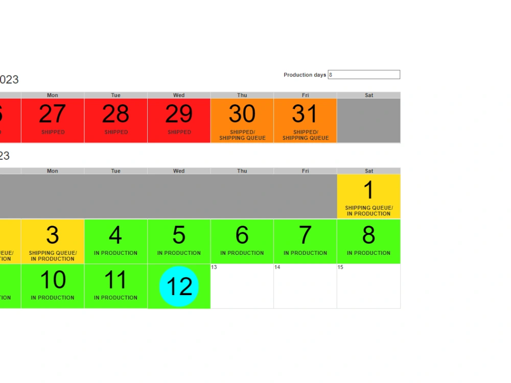 A dynamic calendar that will show your content like events or schedules ...
