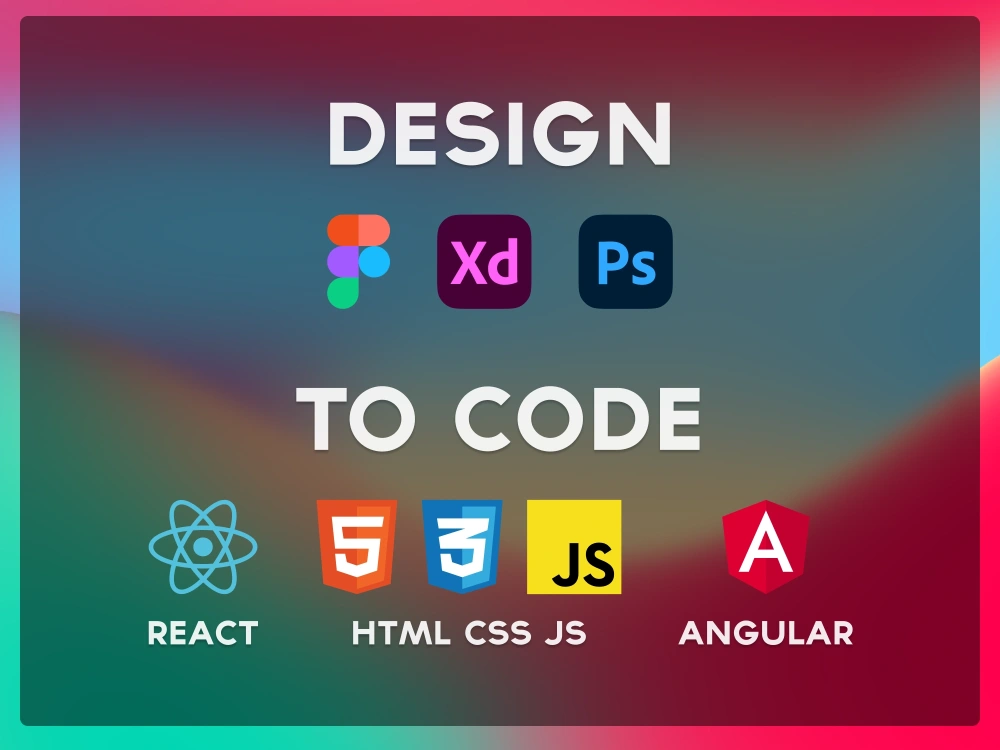 Figma/XD/PSD designs converted to code | Upwork