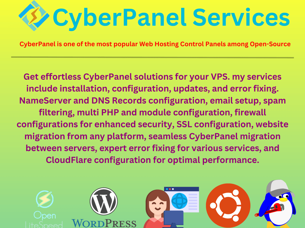 Setup configure and fix cyberpanel on your vps | Upwork
