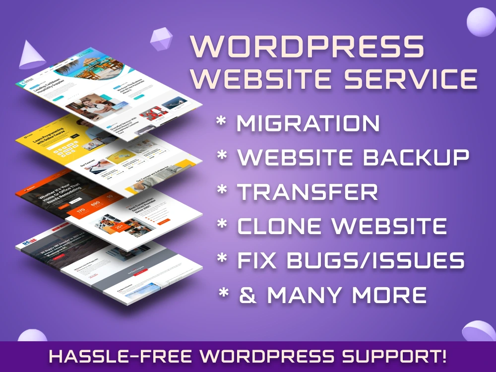 Quick and easy WordPress website backup & migration service | Upwork