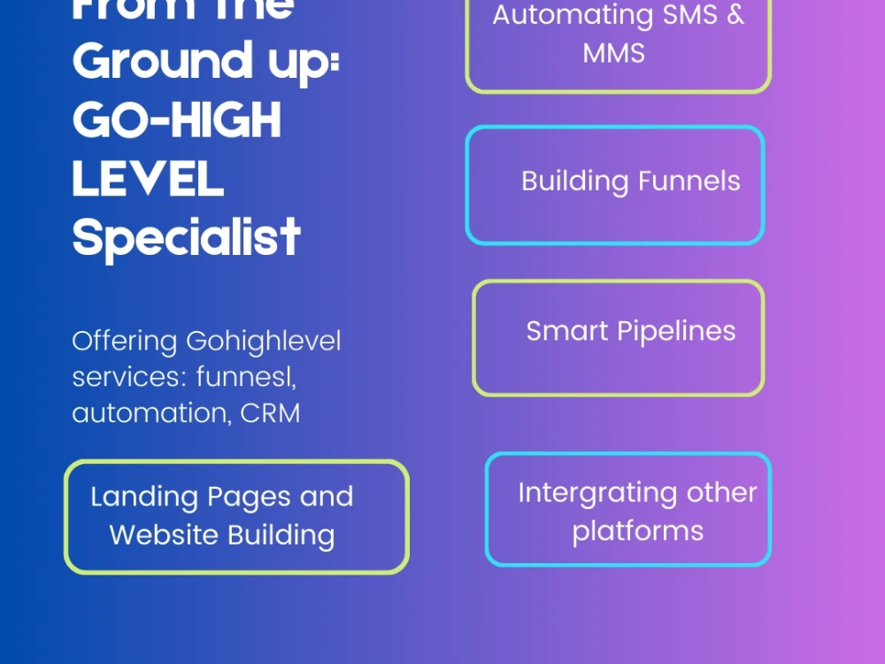 GoHighLevel (GHL) Automation, Landing Pages and Funnels Specialist | Upwork
