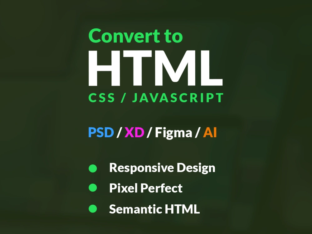 PSD / XD / AI / Figma convert to Html / CSS / JS | Upwork PSD / XD / AI / Figma convert to Html / CSS / JS | Upwork