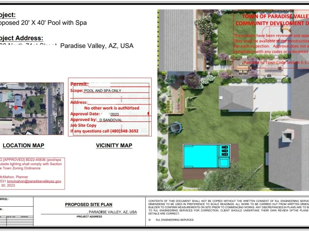 Swimming pool construction and permit drawings | Upwork