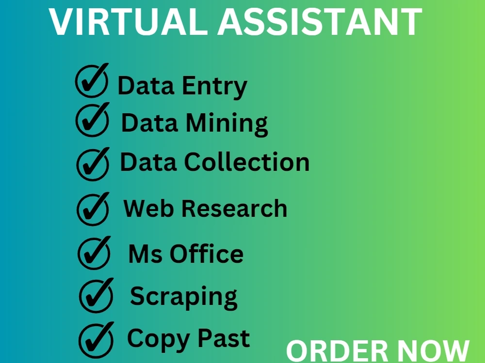 Data entry, web research work, typing, copy paste & virtual assistant | Upwork