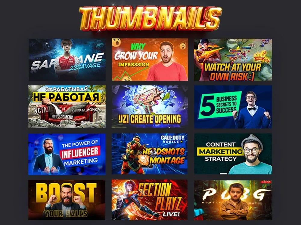 Eye catching thumbnails for your business | Upwork