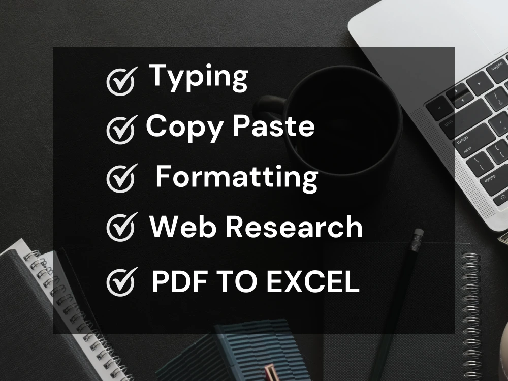 Data Entry Data Mining Web Research Data Collection Typing Copy