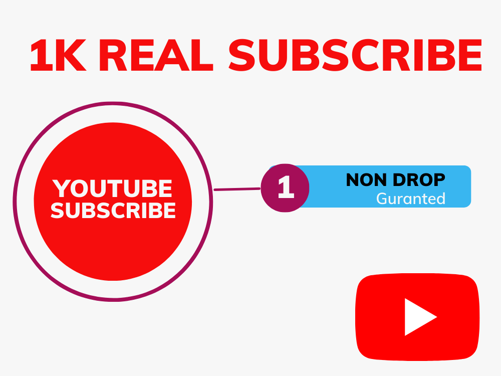 1000 real youtube subscriber with non-drop gurantee | Upwork