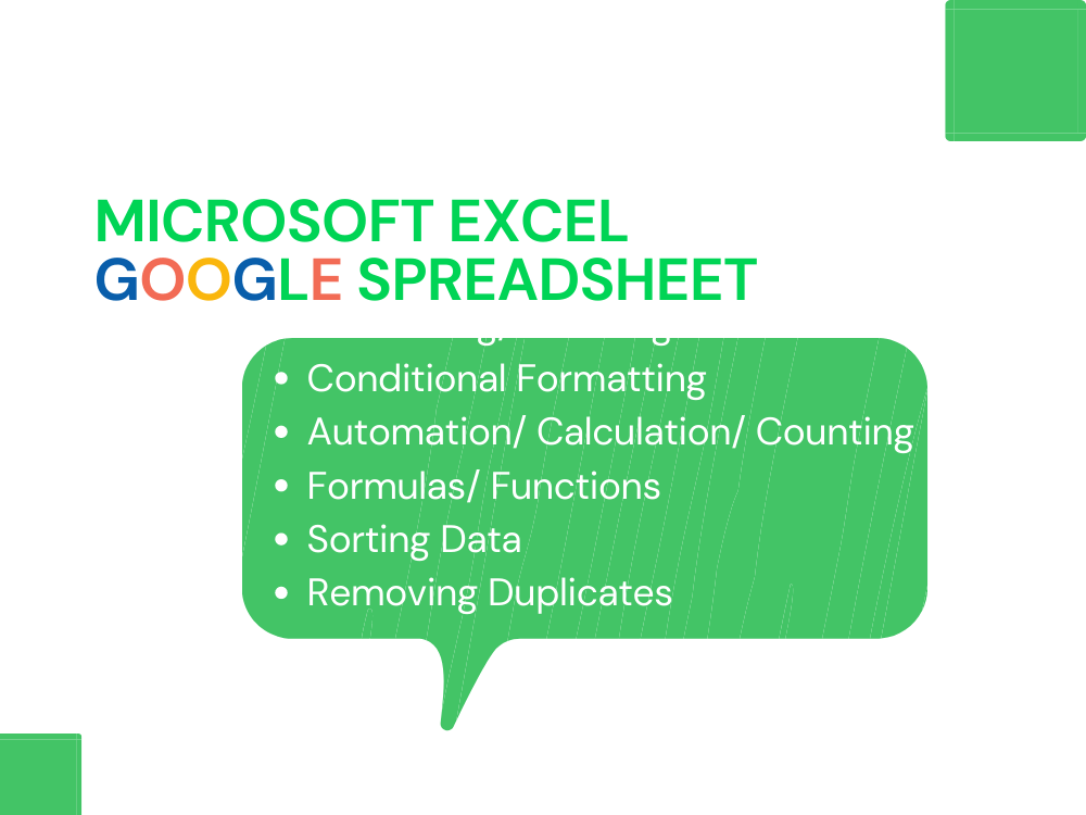 Custom Excel and Google Sheets with formulas, formatting & cleaning | Upwork