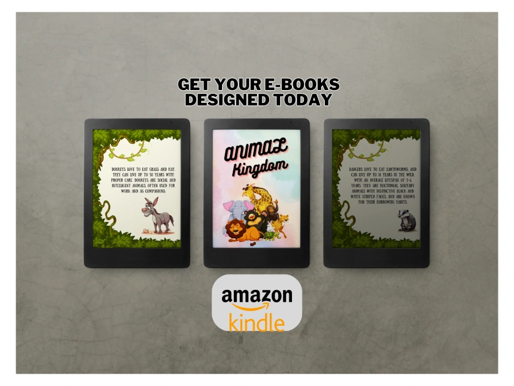 Amazon Kindle e-book, paperback design, format and layout with cover ...