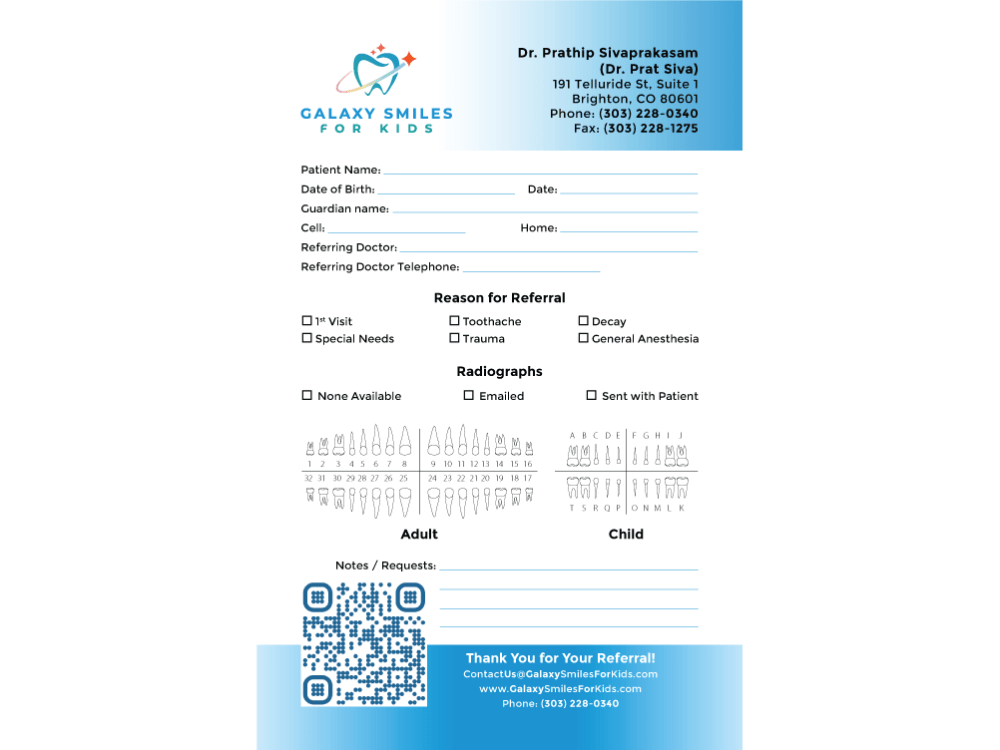 A print-ready PDF dentist referral pad, for all professional printers ...