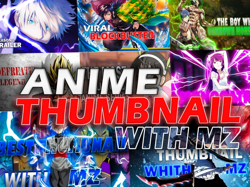 Eye Catchy Anime YouTube Thumbnail | Upwork