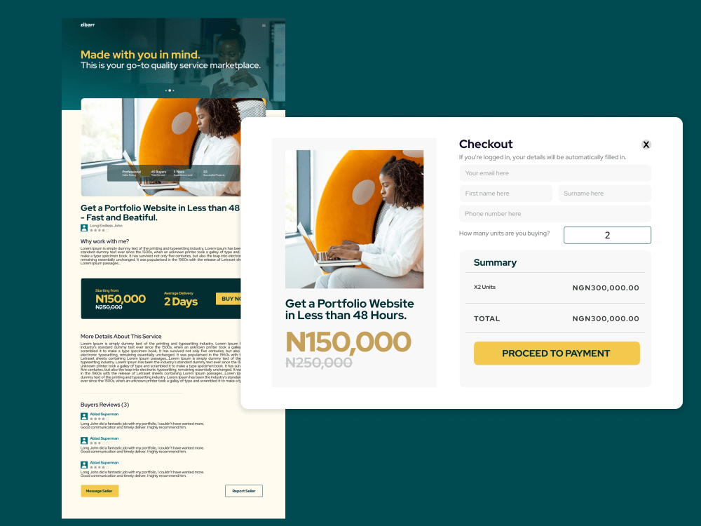 Highly converting landing page UI design | Upwork