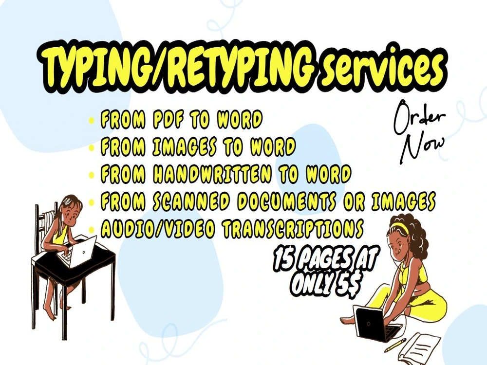 A fast manually typing ,retype scanned documents,images or pdf to ms ...
