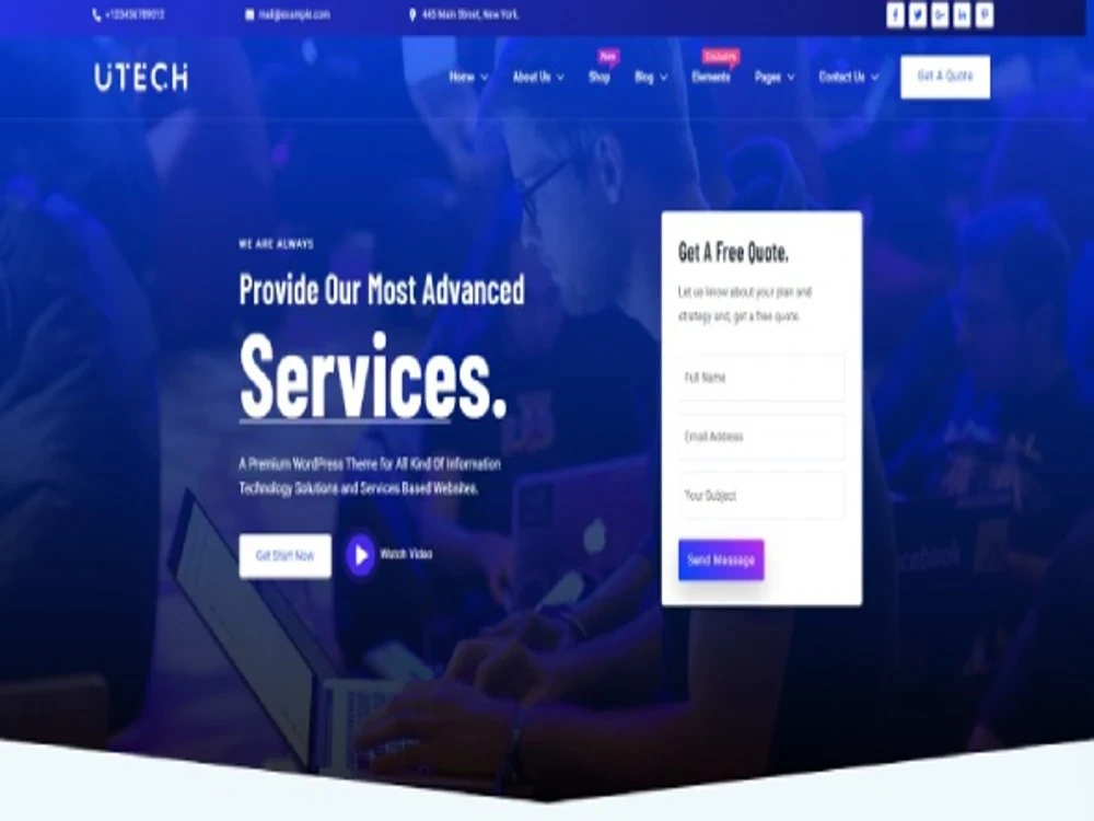 A landing page for business inquiries & institution admissions. | Upwork