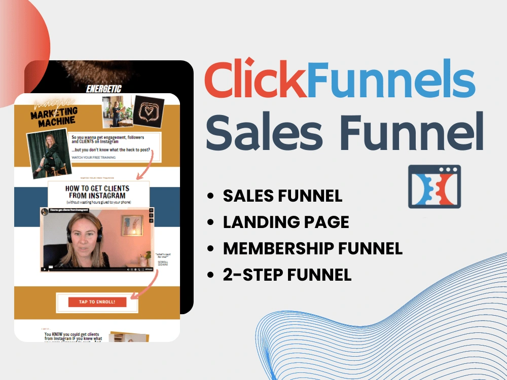 A conversion clickfunnels sales funnel landing page membership funnel | Upwork