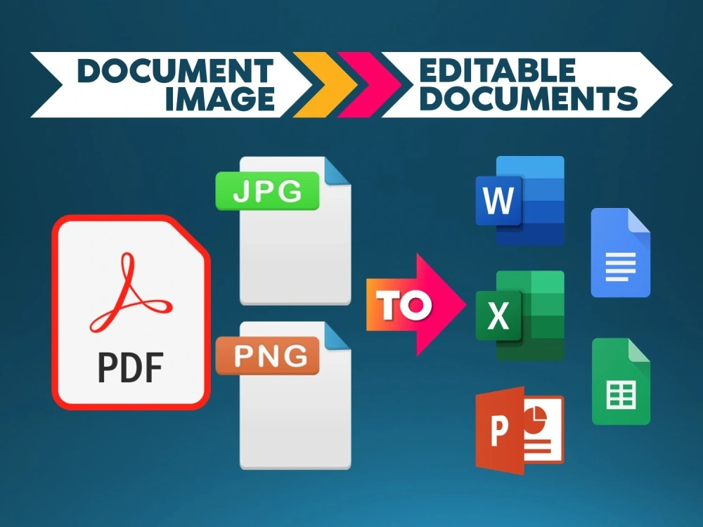 Convert Scanned PDF JPG PNG Documents to Editable Word, Excel ...