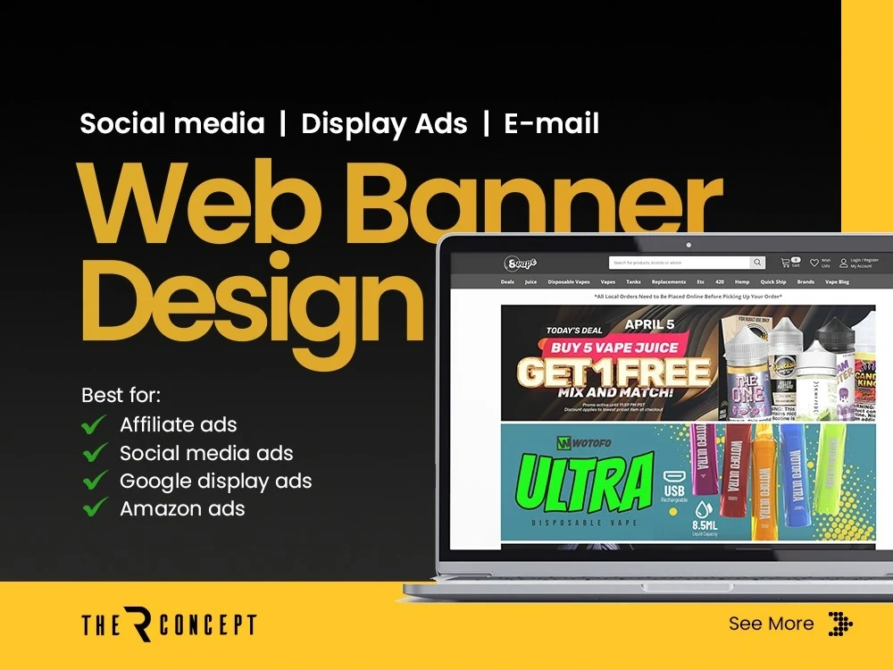 Creatively designed web banners | Upwork