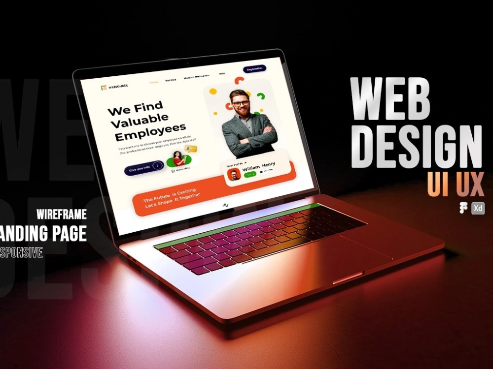 Design responsive website UI UX, landing pages in xd or Figma | Upwork