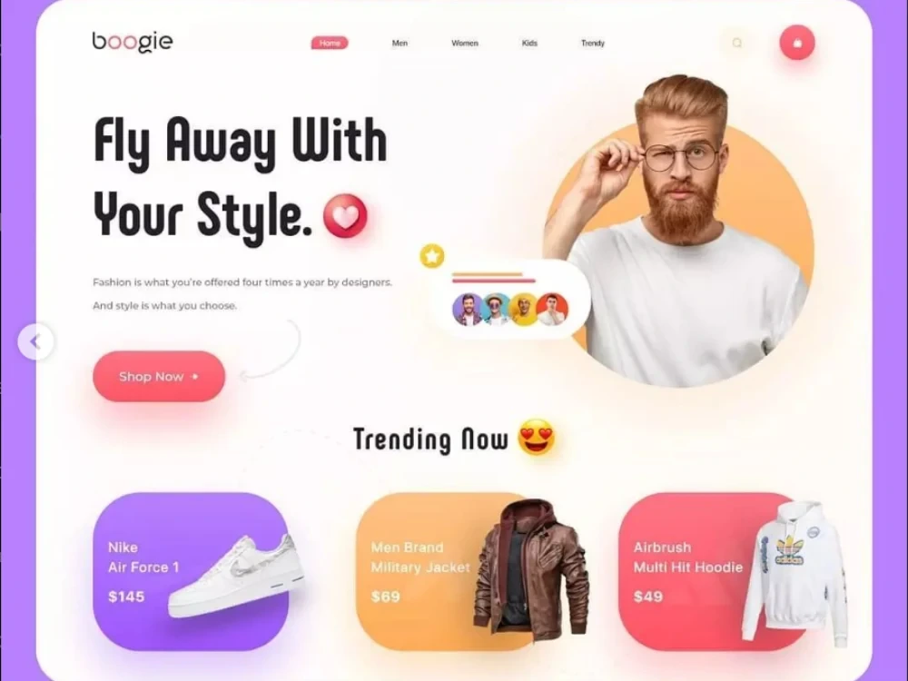 A creative website UI design, UI UX design, app UI design in adobe xd ...