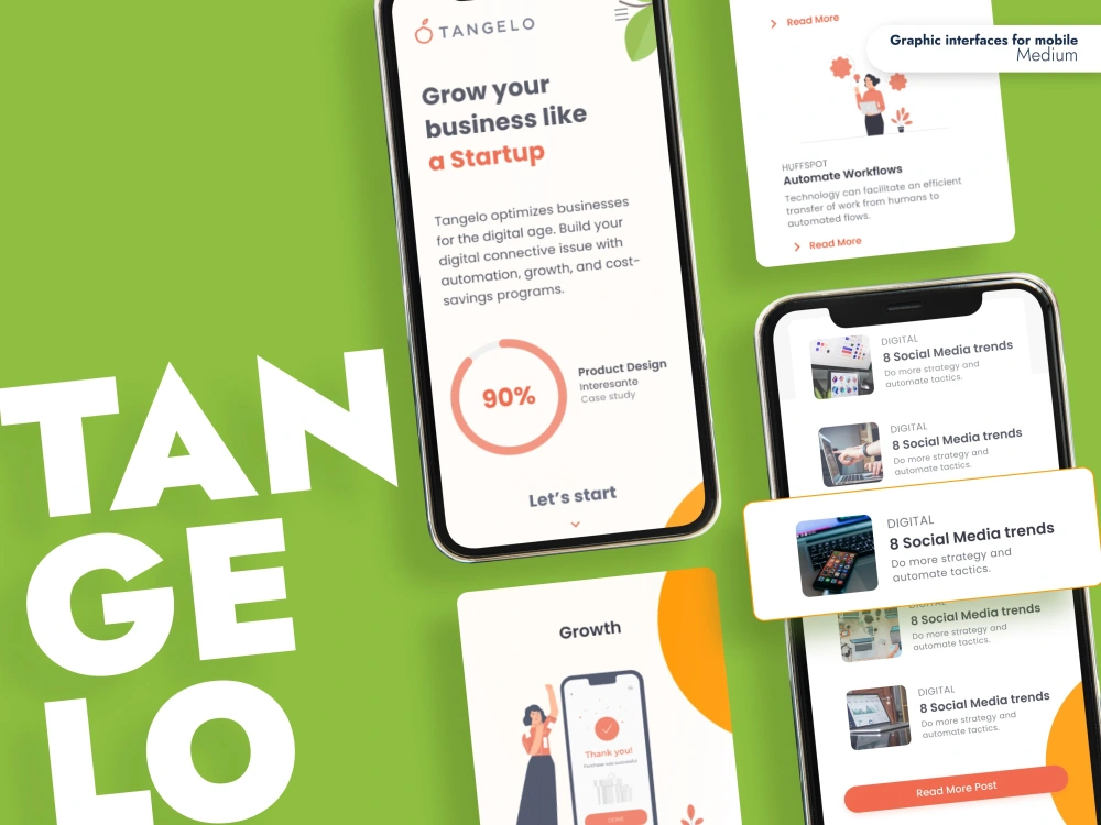 Package of graphic interfaces for mobile | Upwork