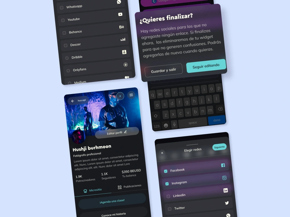 Package of graphic interfaces for mobile | Upwork