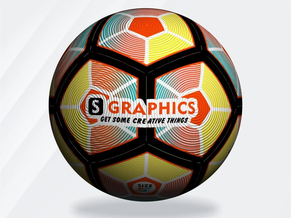 12-panel thermo match soccer ball design FIFA standard artwork 3d ...